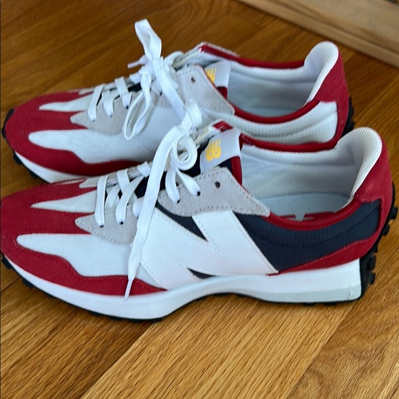New Balance | Shoes | New Balance Red And White Sneakers Sporty Design ...